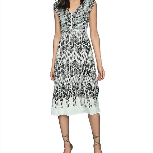 Reiss | Dresses | Reiss Avery Arrow Print Midi Dress | Poshmark